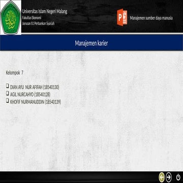 Mata Kuliah MSDM BAB MANAJEMEN KARIER 1.pptx