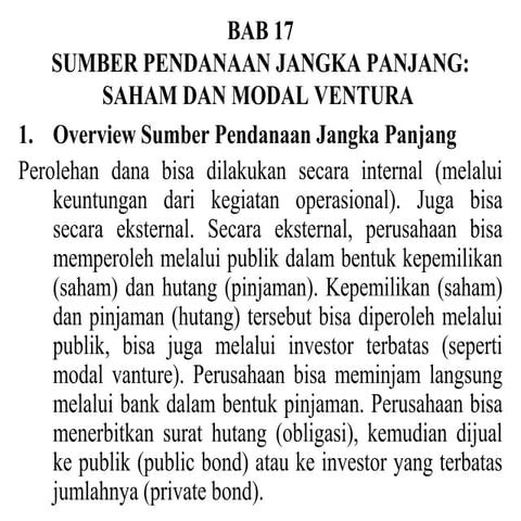 Manajemen keuangan bab 17 | PPT