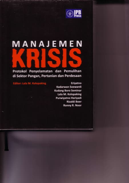 Manajemen Krisis Pdf