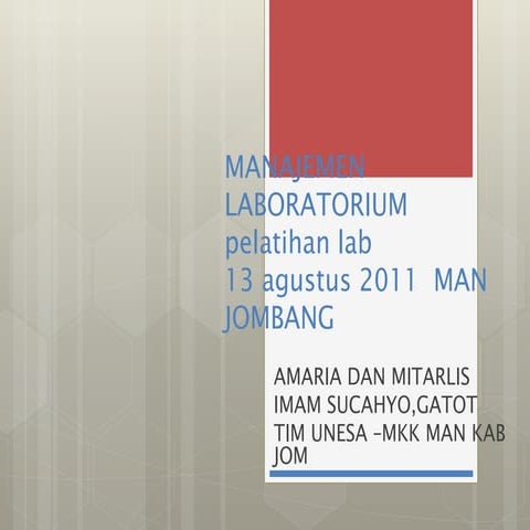 manajemen laboratorium | PPT