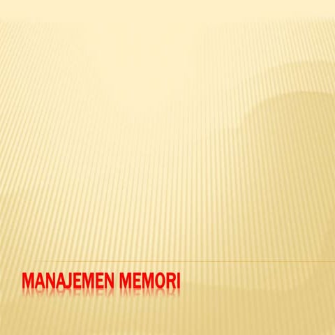 Helen Alida Abilio - Manajemen memori | PPT