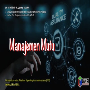 Manajemen Mutu (Quality Management) | PDF