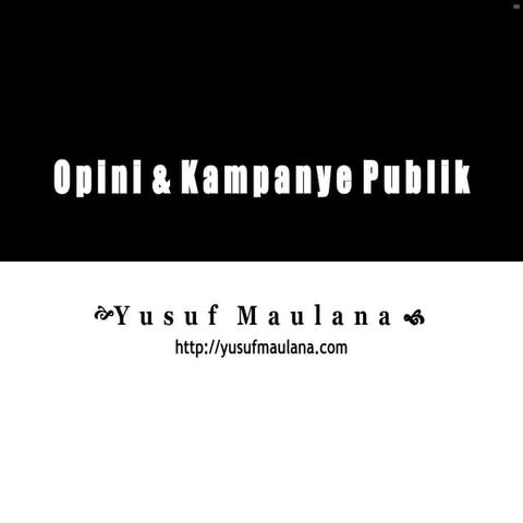 Manajemen Opini & Kampanye Publik | PDF
