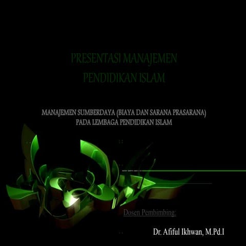 Manajemen pendidikan islam | PPT