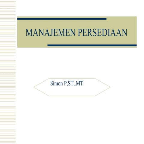 Manajemen persediaan 2 | PDF