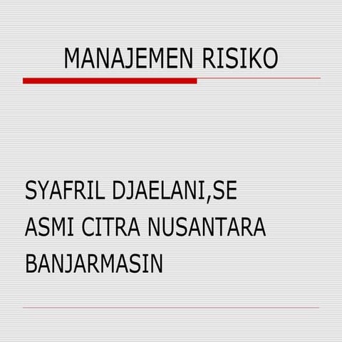 Contoh_Penyusunan dan Membangun Risk Register _Training "RISK ...