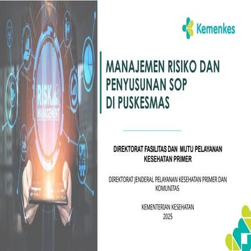 manajemen risiko di puskesmas dari kemenkes | PDF
