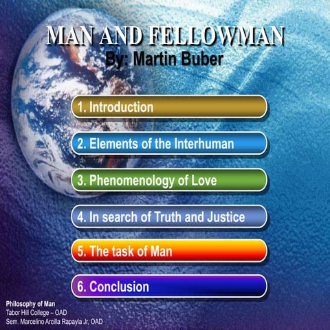 Man and fellowman | PPTX