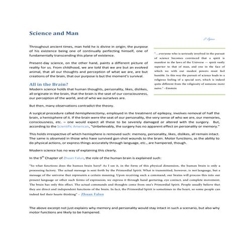 Man and science | PDF | Brain and Nervous System Disorders | Diseases ...