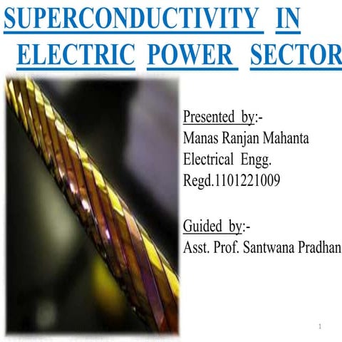SUPERCONDUCTIVITY IN ELECTRIC POWER SECTOR | PPTX