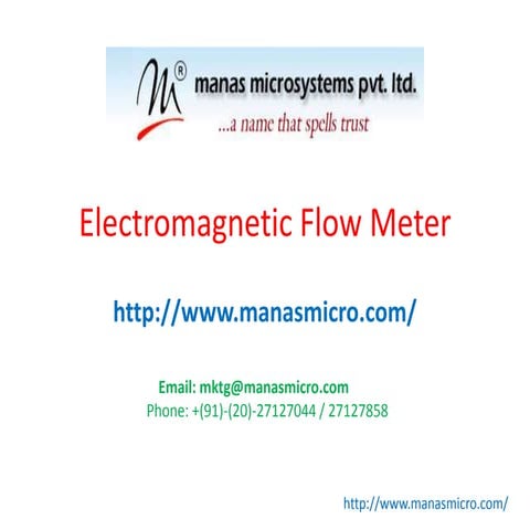 Manufacturers and Suppliers of Electromagnetic Flow Meters | Manas ...