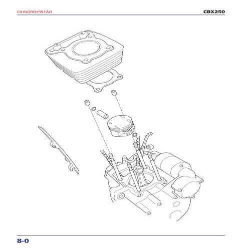 Manaul de serviço ms cbx250 (2001) cilindro | PDF