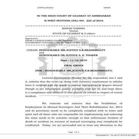 Manav garima v. state of gujarat 11.12.2019