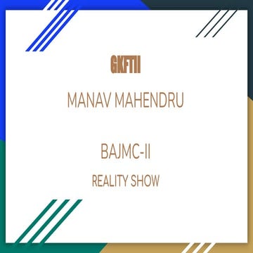 Reality Show ppt | PDF