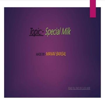 special milks | PPTX