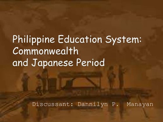 Philippine educational system american regime | PPT