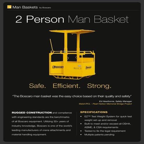 2 Person Man Basket Brochure - Eagle West Equipment | PDF