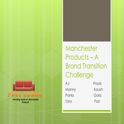 Manchester Products: A Brand Transition Challenge - HBS Brief Cases ...