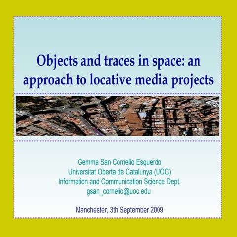 Objects and traces in space | PPT
