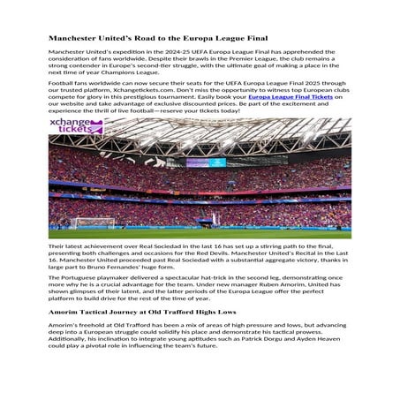 Manchester United’s Road to the Europa League Final.docx