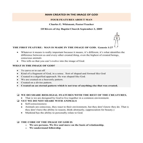 The Doctrine of Man | PPTX