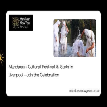 Mandaean Cultural Festival & Stalls in Liverpool – Join the Celebration ...