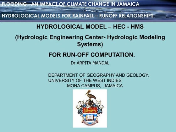 RAINFALL RUNOFF MODELLING USING HEC-HMS | PPTX