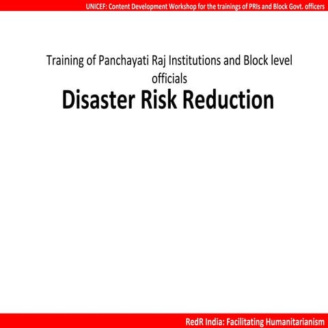 Disaster Risk Reduction | PPT