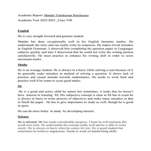 Mandar Academic Report_22_23.docx