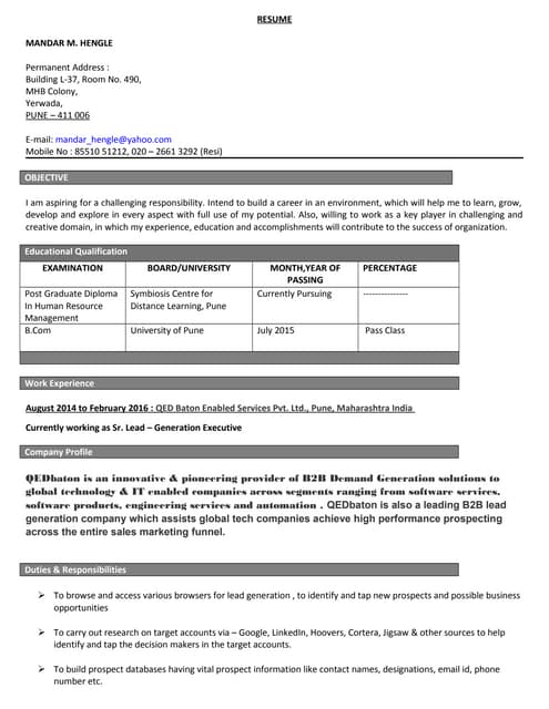 Meenu Resume. | DOCX