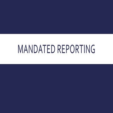 Mandated Reporter Training | PPTX | Debated Sensitive Social Issues ...