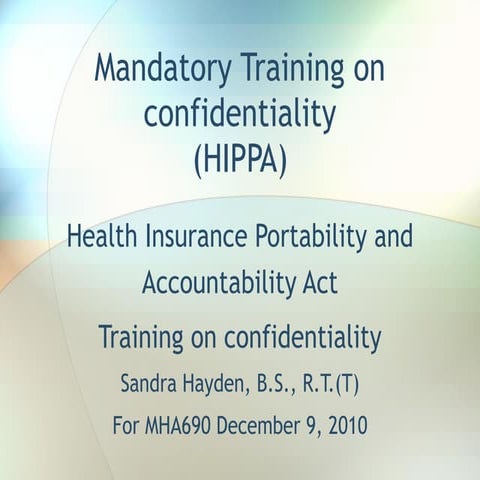 HIPAA for Dummies | PDF