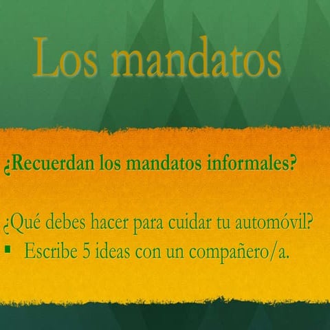 Mandatos formales Ud y Uds. | PPTX