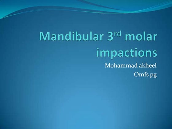 Radiographic assessment of impacted teeth | PPT