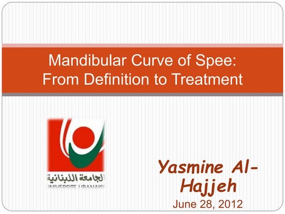 Curve of Spee in orthodontics and its effects | PDF | Dental Health | Diseases and Conditions