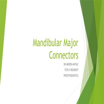 Mandibular Major Connectors | PPTX