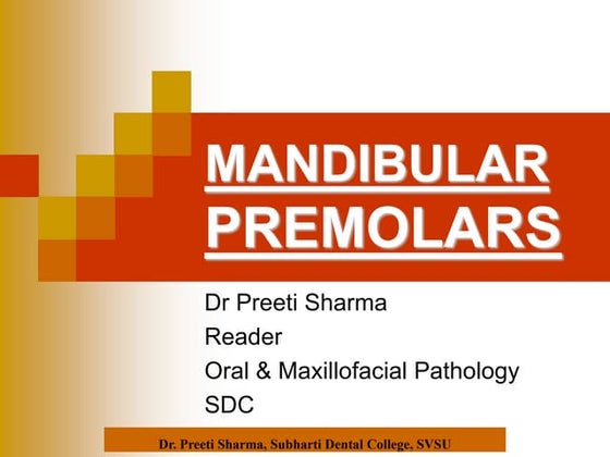 Permanent Maxillary 1st premolar | PPTX | Dental Health | Diseases and ...