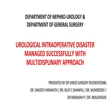 Urology case morbidity and mortality meeting | PPTX