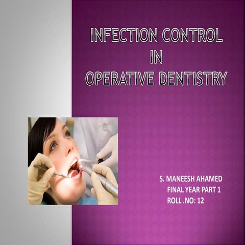 Maneesh seminar- infection control | PPTX