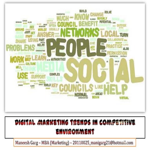 Social / Digital Media - A Presentation on New Trends | PPTX