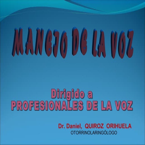 Tono, timbre y color de la voz | PDF