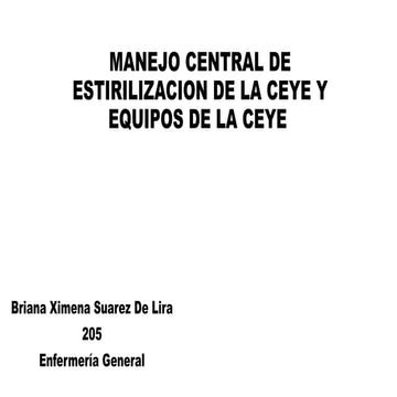 Ceye central de esterilización y equipos | PDF