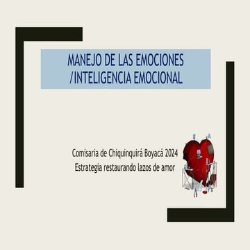 Manejo de las emociones, resolución de conflictos | PPTX