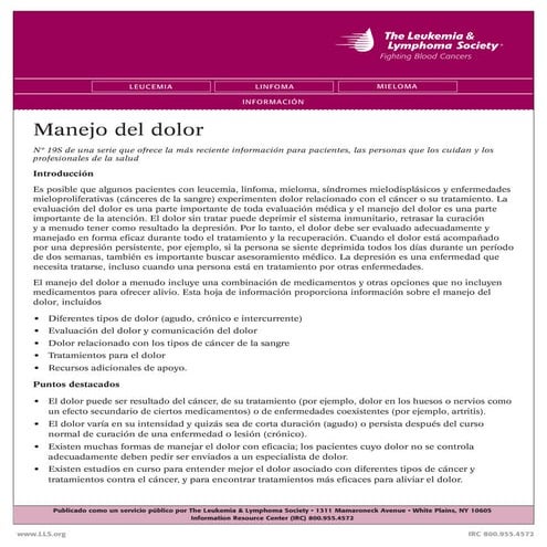 Manejo Del Dolor | PDF