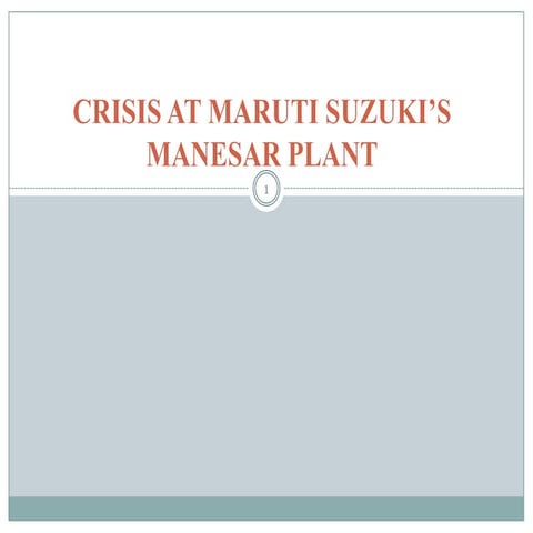 Manesar plant | PPTX