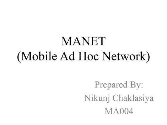 MANET | PPT