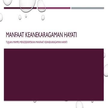 Manfaat Keanekaragaman Hayati pelajaran biologi kurikulum merdeka | PPTX