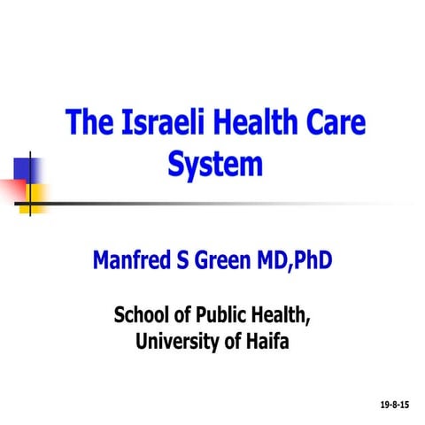 Manfred 19 8-15 - israeli healthcare system - ukraine | PPTX