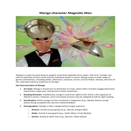 Manga character Magnetic Man in graphic novel. | PDF