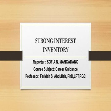 STRONG INVENTORY INTEREST-CAREER-G-UNIT-7-SII.pptx